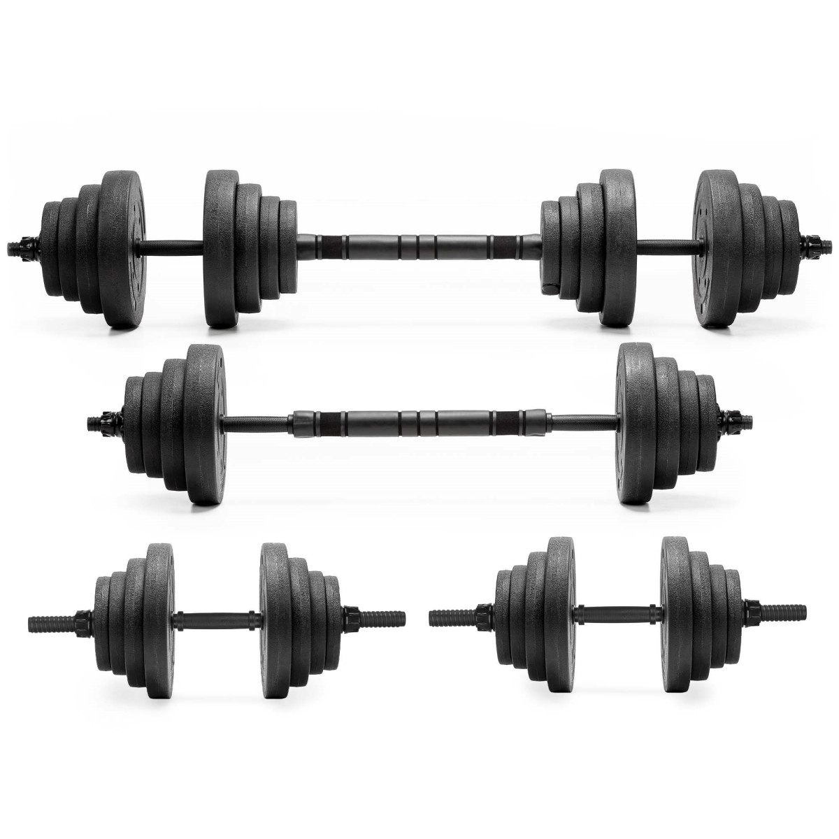 Komposiithantlid 2 x 15 kg ACT0044 - Actiget® Must Hantlid Komplekt